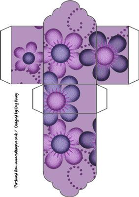 Violet Blooms Tag Gift Box - CUP123440_572 | Craftsuprint