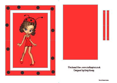 Dotty Ladybird Flip Card Sheet - CUP125488_572 | Craftsuprint