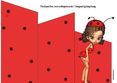 Dotty Ladybird Cascade Card - CUP125965_572 | Craftsuprint