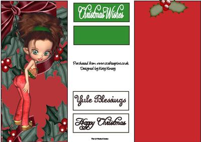 Twinkle Pixie Christmas Dl Topper and Insert - CUP125984_572 | Craftsuprint