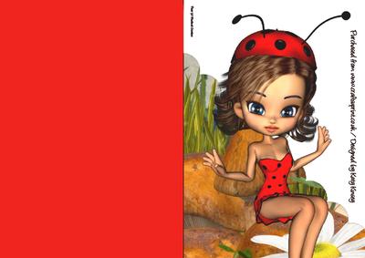 Dotty Ladybird A5 Shaped Front Print and Fold Card - CUP136817_572 ...