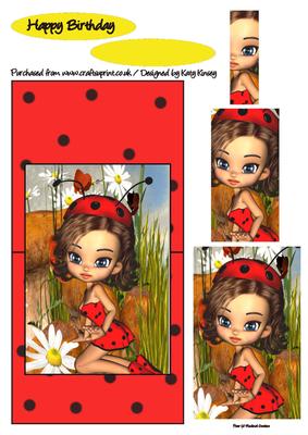 Dotty Ladybird Over the Edge Card with Simple Pyramage - CUP137661_572 ...