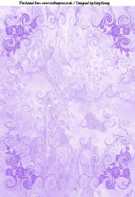 Floral Corners Backing Paper in Purple - CUP139462_572 | Craftsuprint