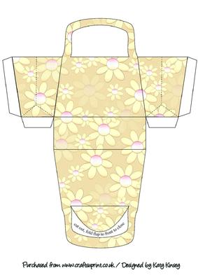Yellow Daisies Handbag Shaped Gift Box - CUP144467_572 | Craftsuprint