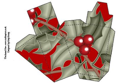 Christmas Holly Days Cake Slice Gift Box - CUP147161_572 | Craftsuprint