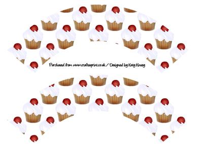 Cherry Cupcake Cupcake Wrappers - CUP173659_572 | Craftsuprint