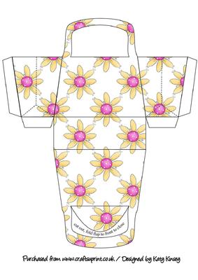 Pink and Yellow Daisy Handbag Shaped Gift Box - CUP179132_572 ...