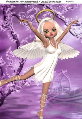 Gwen Angel Dancing A4 Card Topper - CUP189457_572 | Craftsuprint