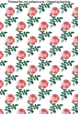 Rose in Bloom Backing Paper - CUP189809_572 | Craftsuprint