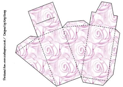 Soft Pink Roses Cake Slice Gift Box - CUP190894_572 | Craftsuprint