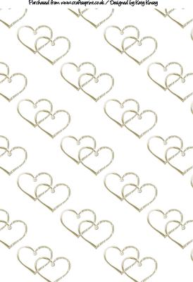 Gold Hearts with Pearls Backing Paper - CUP194268_572 | Craftsuprint