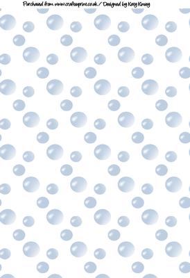 Bubbles Backing Paper in Blue - CUP196594_572 | Craftsuprint
