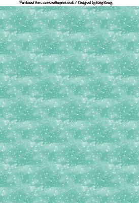 Star Filled Sky Backing Paper in Aqua - CUP204773_572 | Craftsuprint