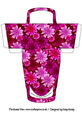 Bright Pink Flowers 3D Handbag Shaped Gift Box - CUP213942_572 ...