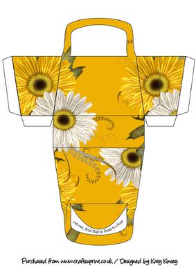 Gerberas 3D Handbag Shaped Gift Box - CUP215694_572 | Craftsuprint