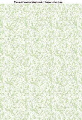 Green Swirl Leaves Backing Paper - CUP215701_572 | Craftsuprint