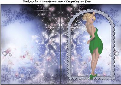 Teenage Tinkerbell Fairy Scallop Arch Print & Fold Card - CUP225665_572 ...