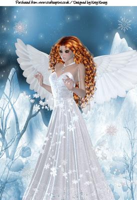 Snowflake Angel A4 Card Topper in Auburn - CUP264929_572 | Craftsuprint