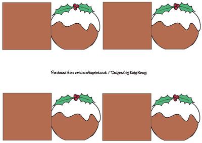 Christmas Puddings Shaped Front Tags or Mini Cards - CUP279482_572 ...