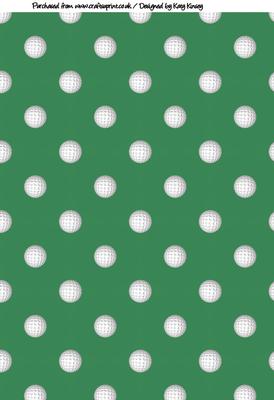 Golf Balls A4 Backing Paper - CUP300796_572 | Craftsuprint