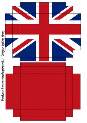 Jubilee Union Jack Gift Box with Lid Red White Blue Olympics ...