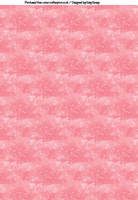 Star Filled Sky Backing Paper in Bright Pink - CUP334077_572 | Craftsuprint