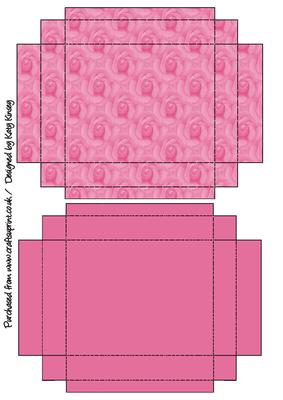 Bright Pink Roses Gift Box with Lid - CUP334567_572 | Craftsuprint