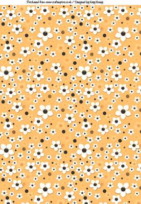 Daisy Daisy Backing Paper in Orange - CUP334886_572 | Craftsuprint