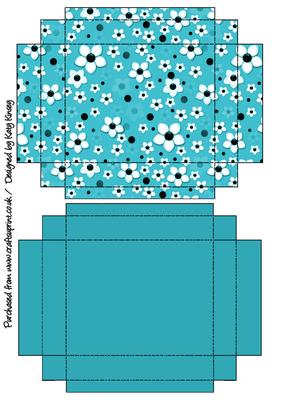 Daisy Daisy in Bright Blue Gift Box with Lid - CUP334912_572 | Craftsuprint