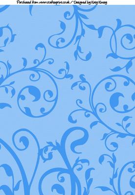 Foliage Swirls A4 Backing Paper in Bright Blue - CUP358015_572 ...