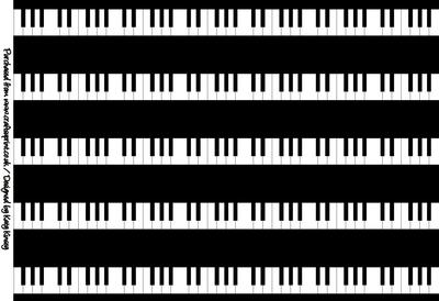 Piano Keys A4 Backing Paper Landscape - CUP365319_572 | Craftsuprint