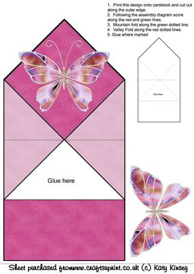 Pink Butterfly Pop Up Spring Card - CUP65756_572 | Craftsuprint