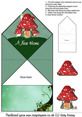 New Home Toadstool Fairy House Pop Up Spring Card - CUP66802_572 ...