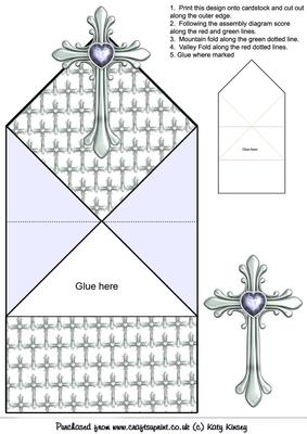 Ornate Cross Religious Pop Up Spring Card in Blue - CUP69956_572 ...