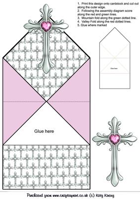 Ornate Cross Religious Pop Up Spring Card in Pink - CUP69957_572 ...
