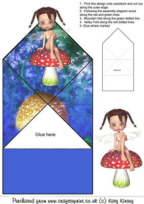Cute Fairy on Toadstool Pop Up Spring Card 1 - CUP74391_572 | Craftsuprint