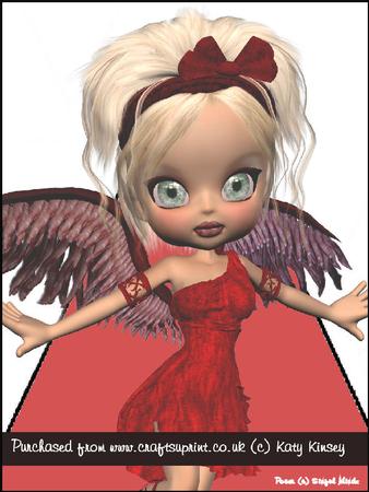 Ruby Angel 3D Triangle Pyramid Card Kit - CUP74486_572 | Craftsuprint