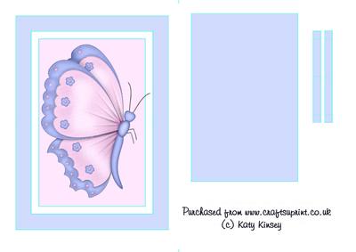 Pastel Butterfly Flip Card Sheet - CUP79021_572 | Craftsuprint
