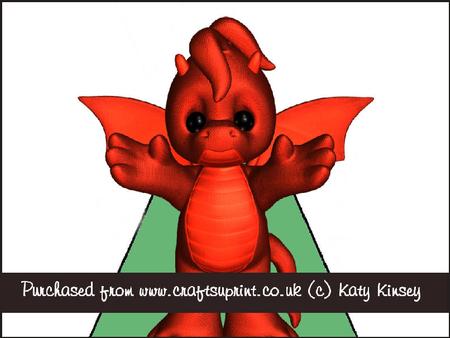 Little Welsh Dragon 3D Triangle Stand Up Pyramid Card Kit - CUP79060 ...