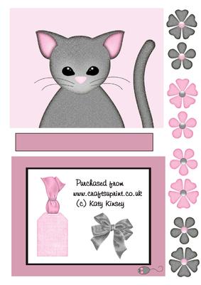 Cute Cat and Mouse Shaker Card - CUP84108_572 | Craftsuprint