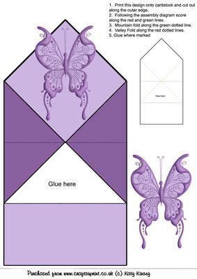 Purple Butterfly Pop Up Spring Card # 2 - CUP84556_572 | Craftsuprint