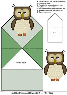 Cute Wise Owl Pop Up Spring Card - CUP85024_572 | Craftsuprint