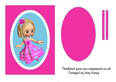 Pink Polka Party Dress Flip Card Sheet - CUP95260_572 | Craftsuprint