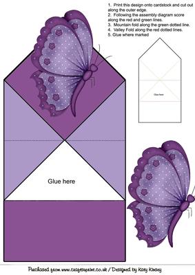 Purple Butterfly Pop Up Spring Card - CUP98131_572 | Craftsuprint
