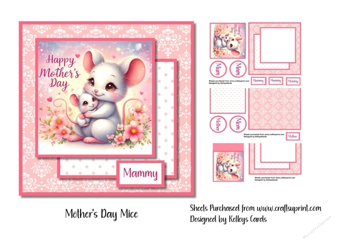 Mothers Day Mice Card - CUP1285011_114308 | Craftsuprint