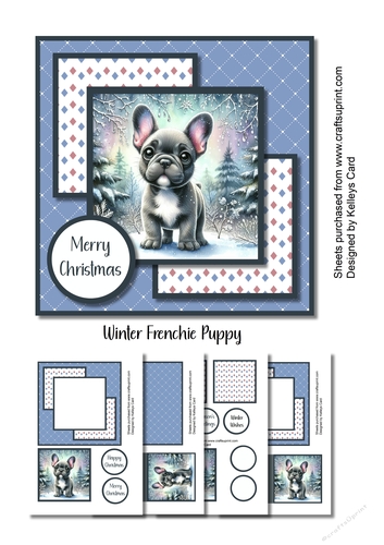Winter Frenchie Puppy - CUP1324444_114308 | Craftsuprint