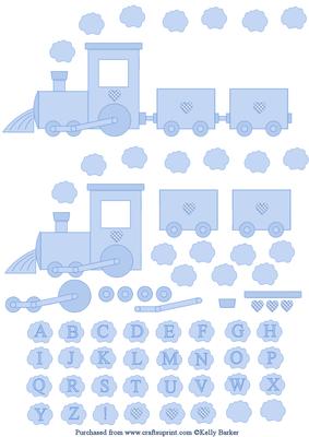 Baby Boy Blue Train - CUP446049_1028 | Craftsuprint