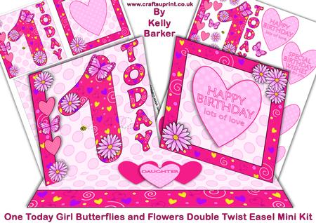 One Today Girl Butterflies and Flowers Double Twist Easel - CUP531854 ...