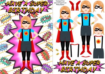 Comic Book Superhero Birthday Girl A5 Decoupage - CUP538622_1028 ...