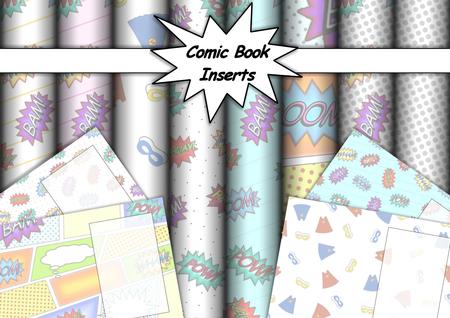 Comic Book Superhero 8 Insert Kit - CUP539875_1028 | Craftsuprint